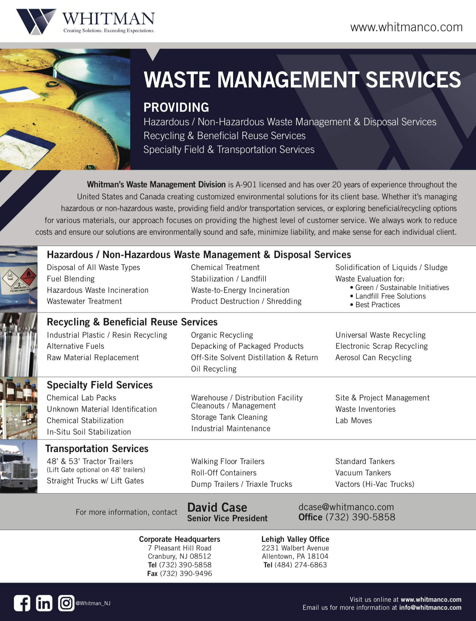 Waste Management Services - Whitman | Environmental Consulting and ... Waste Management Services - Whitman | Environmental Consulting and ...
